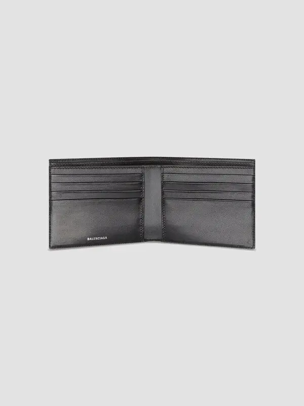 Balenciaga Embossed Monogram Square Folded Wallet In Box