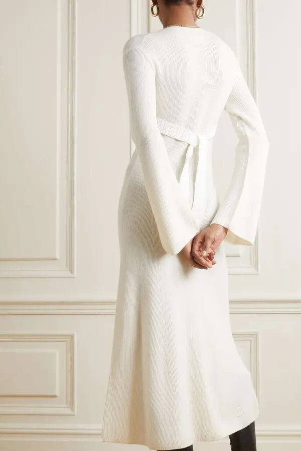 Loulou De Saison Daroca Appliquéd Wool And Cashmere-blend Maxi Dress