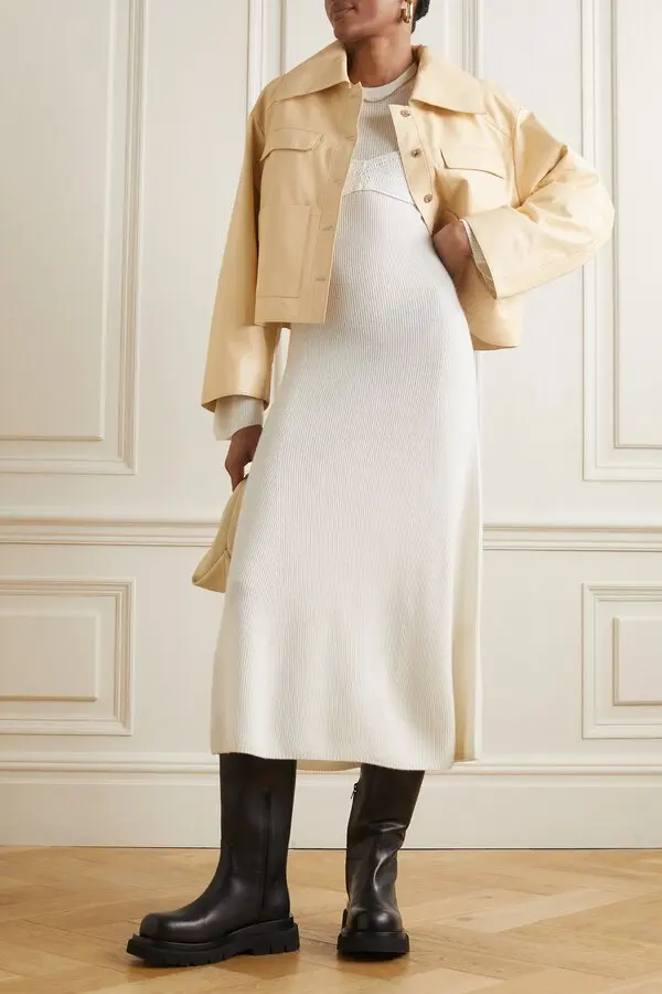 Loulou De Saison Daroca Appliquéd Wool And Cashmere-blend Maxi Dress