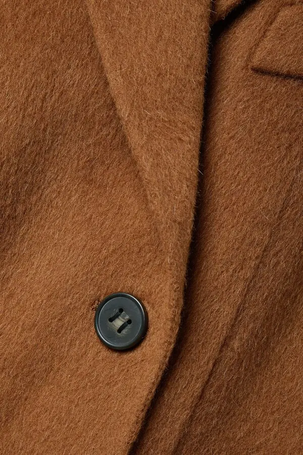 Acne Studios Belted Double-breasted Brushed Wool And Alpaca-blend Coat