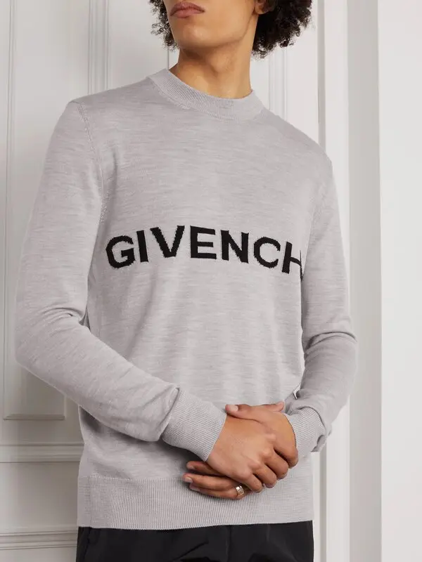 Givenchy Disney Oswald Slim-fit Intarsia Wool Sweater