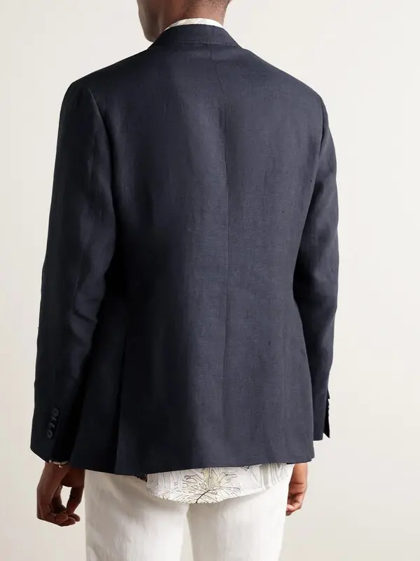 Etro Slub Linen Suit Jacket