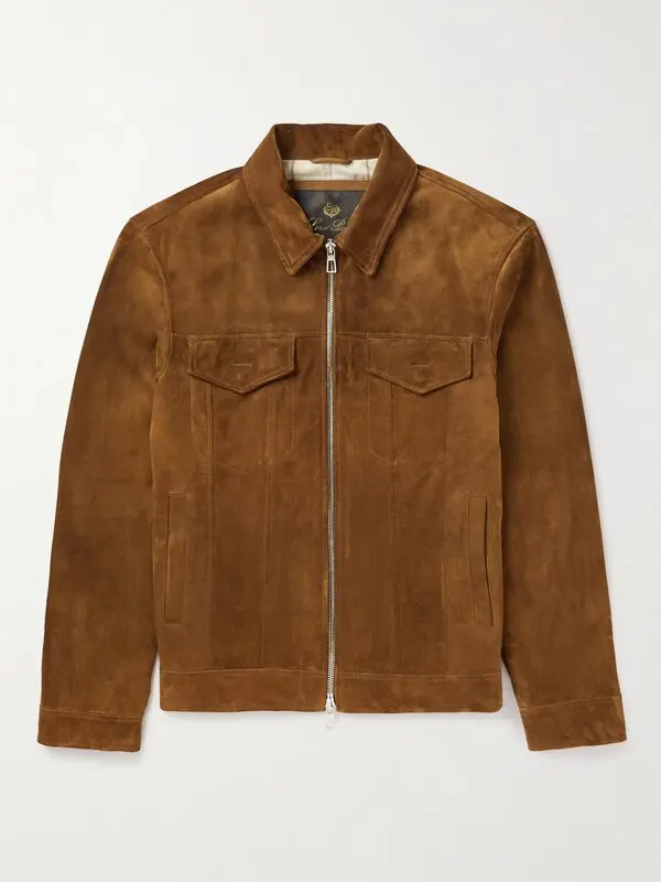 Loro Piana Suede Trucker Jacket