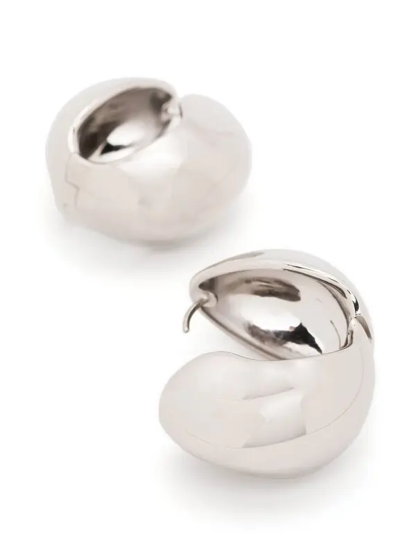 Coperni Chunky Huggie Hoop Earrings - Silver