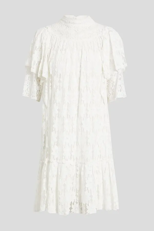 MARANT ÉTOILE Venus Ruffled Cotton Lace Mini Dress