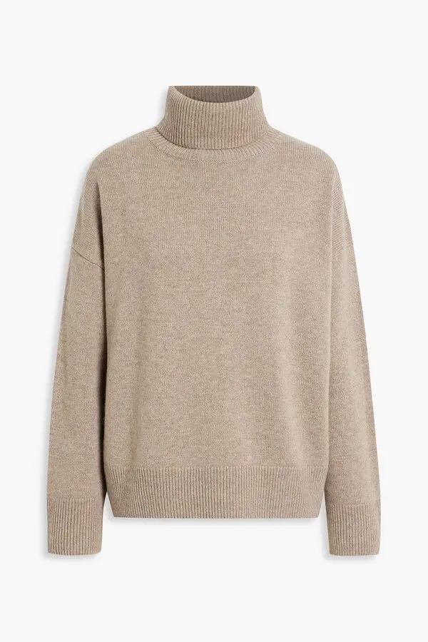 Co Mélange Wool And Cashmereblend Turtleneck Sweater