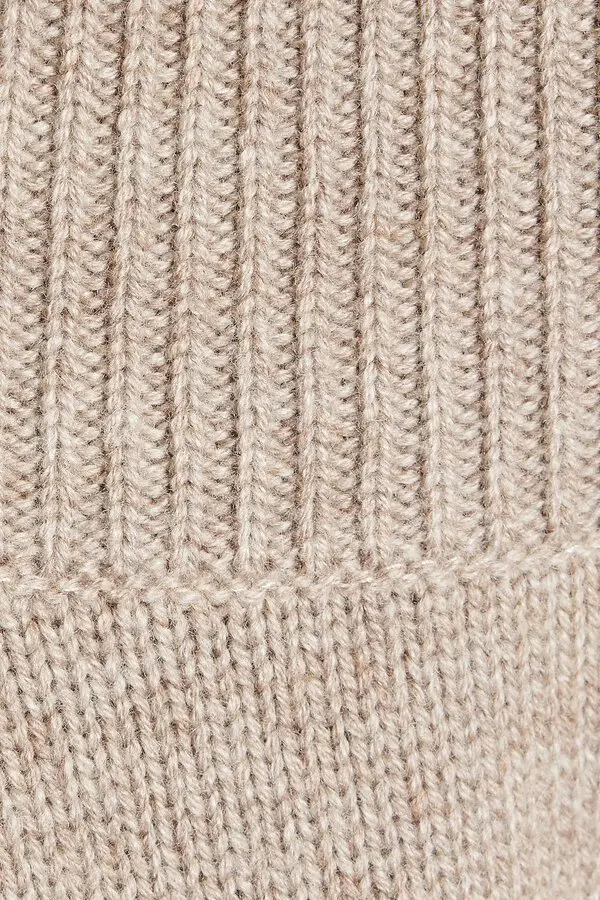 Co Mélange Wool And Cashmereblend Turtleneck Sweater