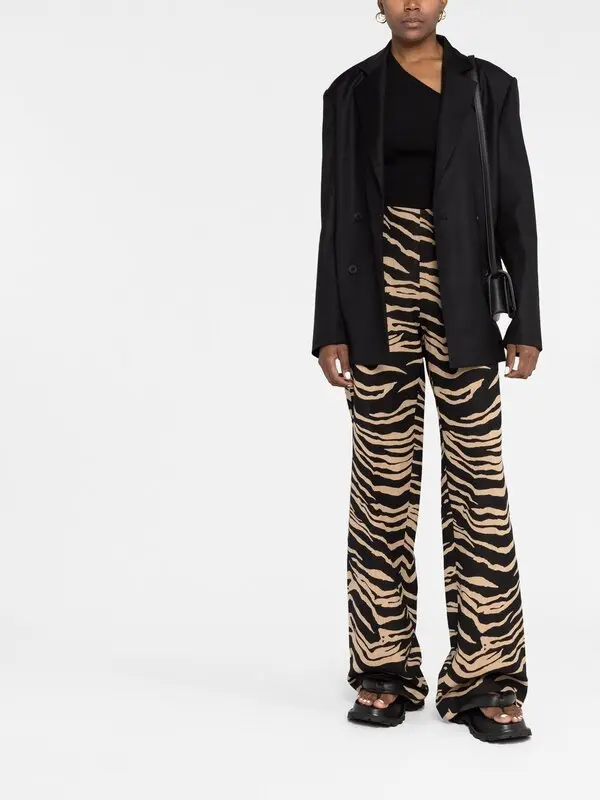 Stella McCartney High-waisted Contrasting Colour Trousers