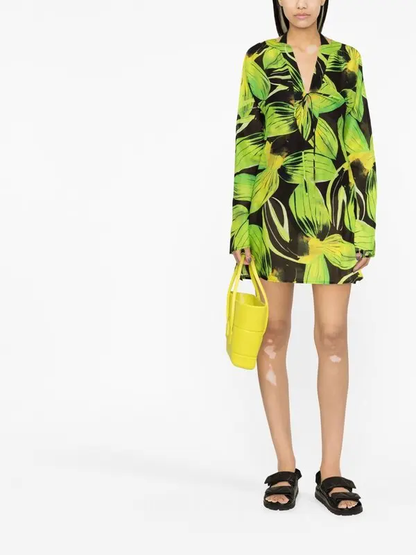 LOUISA BALLOU Floral-print Minidress