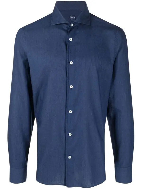 Fedeli Poplin Long-sleeve Shirt