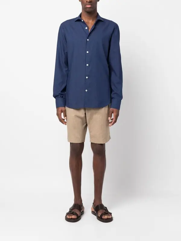 Fedeli Poplin Long-sleeve Shirt