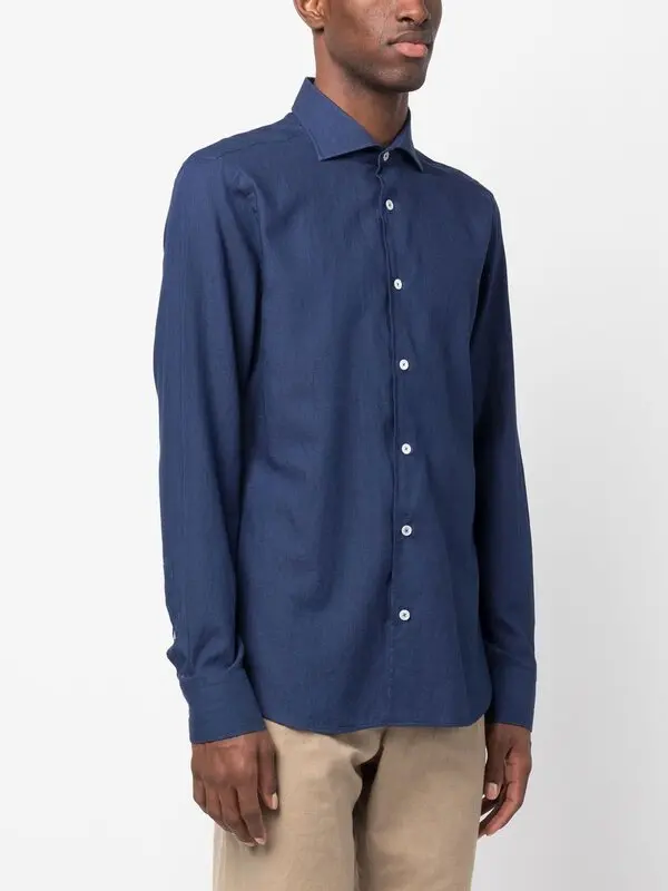 Fedeli Poplin Long-sleeve Shirt