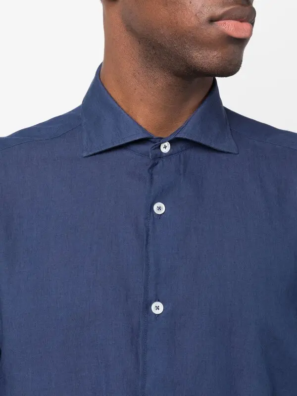 Fedeli Poplin Long-sleeve Shirt