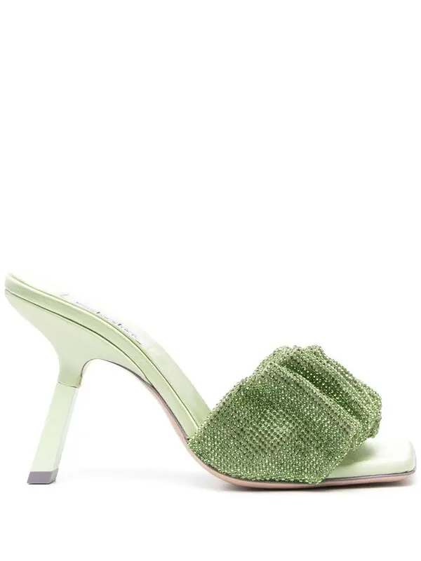 SEBASTIAN MILANO Leather Sandals - Green