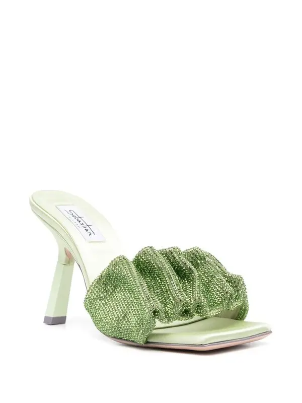 SEBASTIAN MILANO Leather Sandals - Green