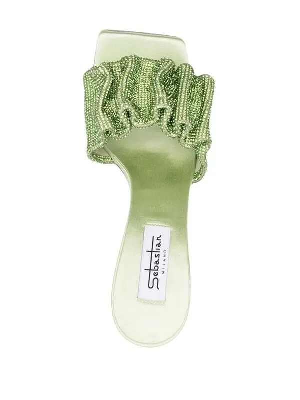 SEBASTIAN MILANO Leather Sandals - Green