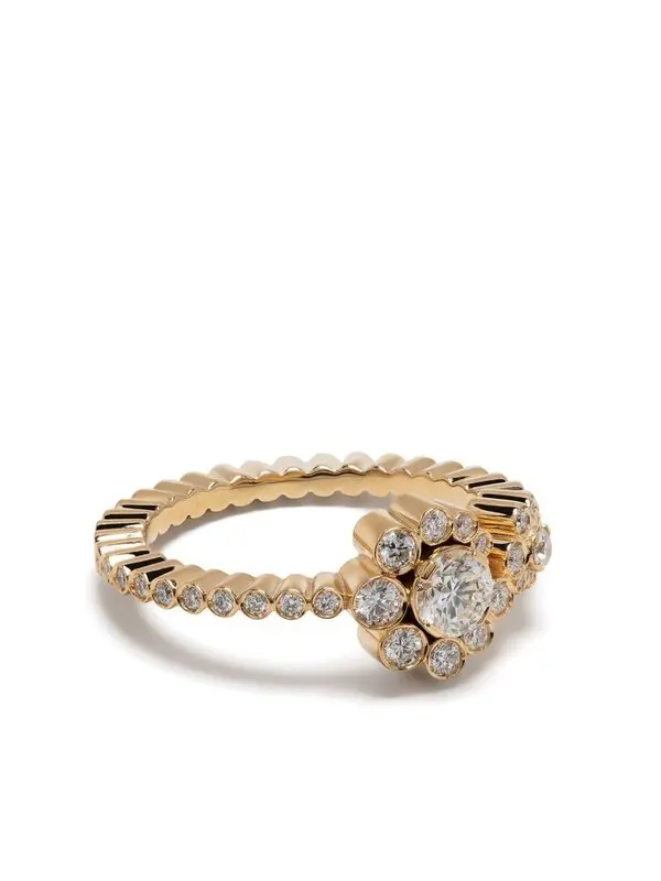 Sophie Bille Brahe 18kt Yellow Celestine Fleur Diamond Ring - Gold