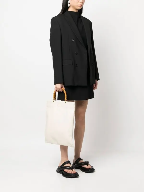 JIL SANDER Bamboo-handle Leather Tote - Neutrals
