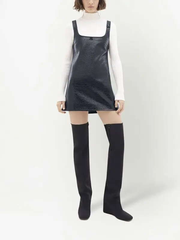 COURREGES Re-edition Vinyl Mini Dress - Blue