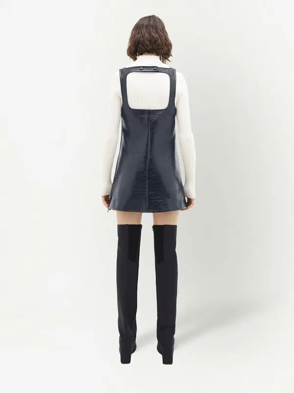 COURREGES Re-edition Vinyl Mini Dress - Blue