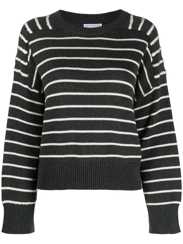 Brunello Cucinelli Horizontal-stripe Long-sleeve Jumper