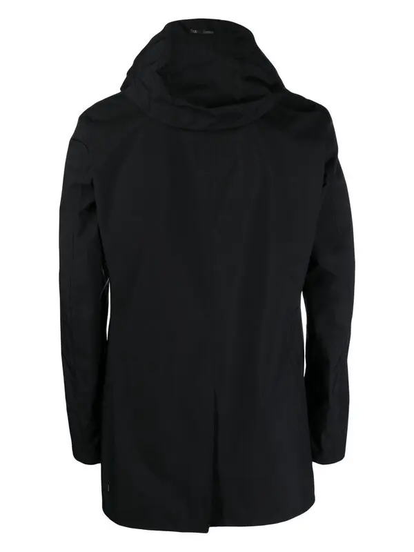 Herno Hooded Raincoat - Black