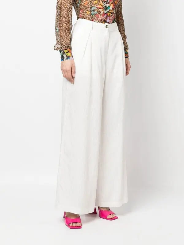 BLUGIRL Pinstriped Wide-leg Trousers