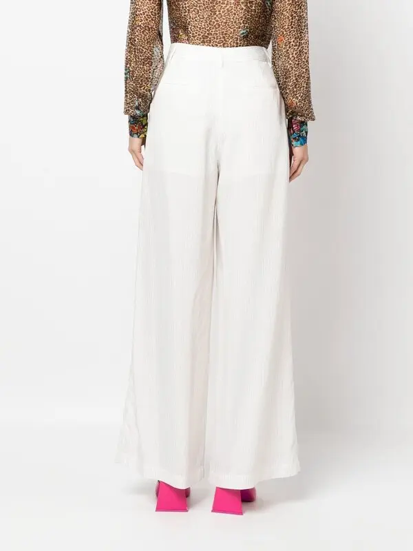BLUGIRL Pinstriped Wide-leg Trousers