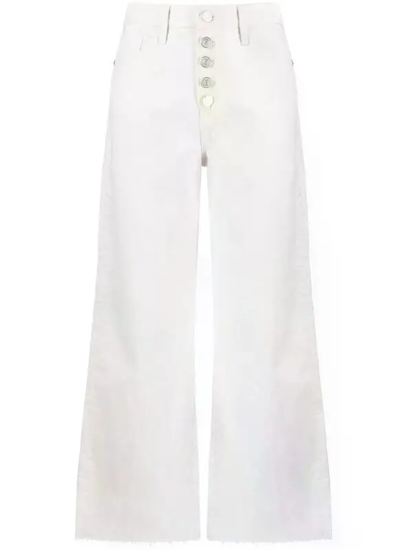 FRAME Cropped Wide-leg Jeans - Neutrals