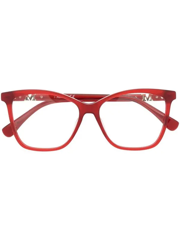 Max Mara Wayfarer-frame Optical Glasses - Red