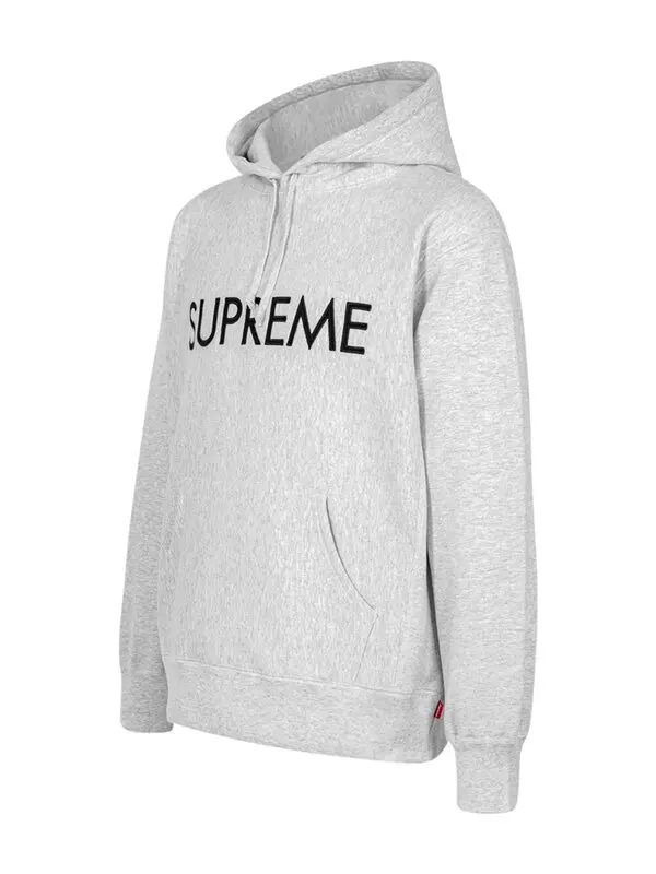 Supreme Capital Logo Hoodie - Grey