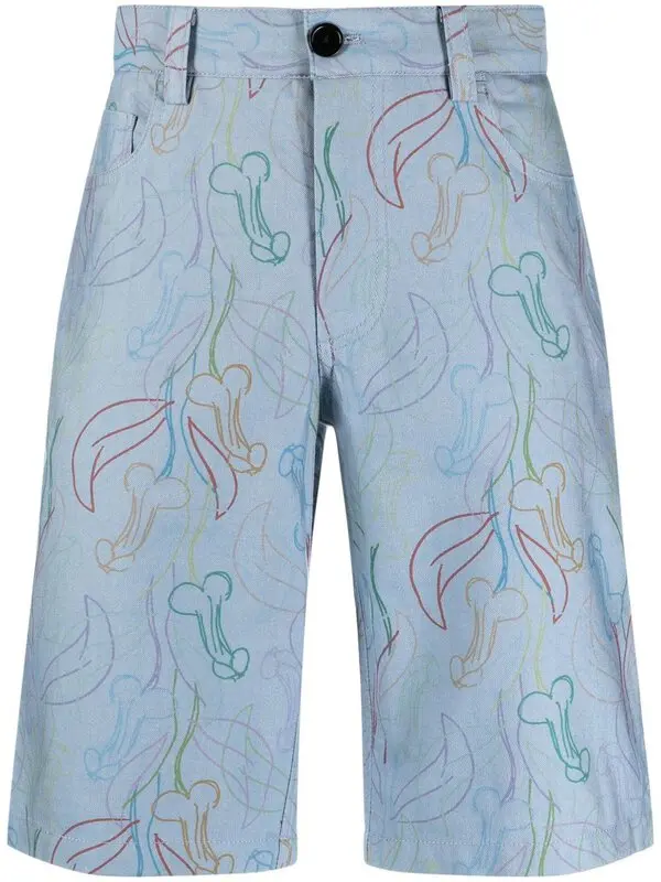 Viktor & Rolf 5-pocket Printed Cotton Shorts