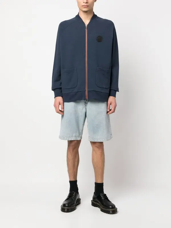 Viktor & Rolf Logo Patch Zip-up Bomber Jacket