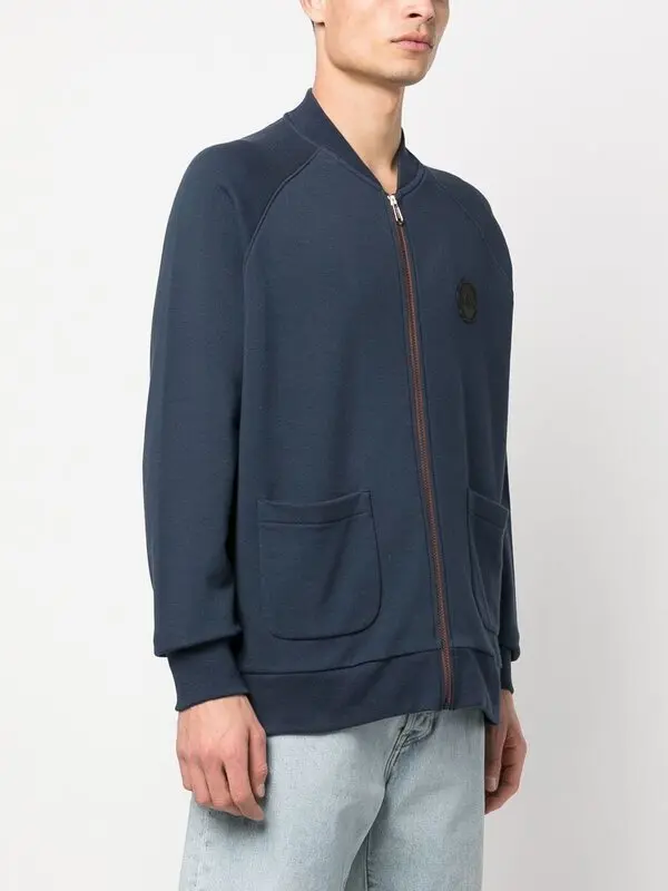 Viktor & Rolf Logo Patch Zip-up Bomber Jacket