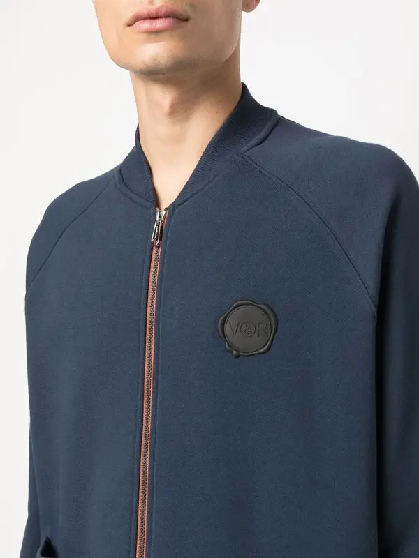 Viktor & Rolf Logo Patch Zip-up Bomber Jacket