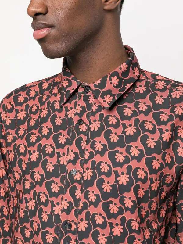 Viktor & Rolf Floral Pattern Shirt With French Collar