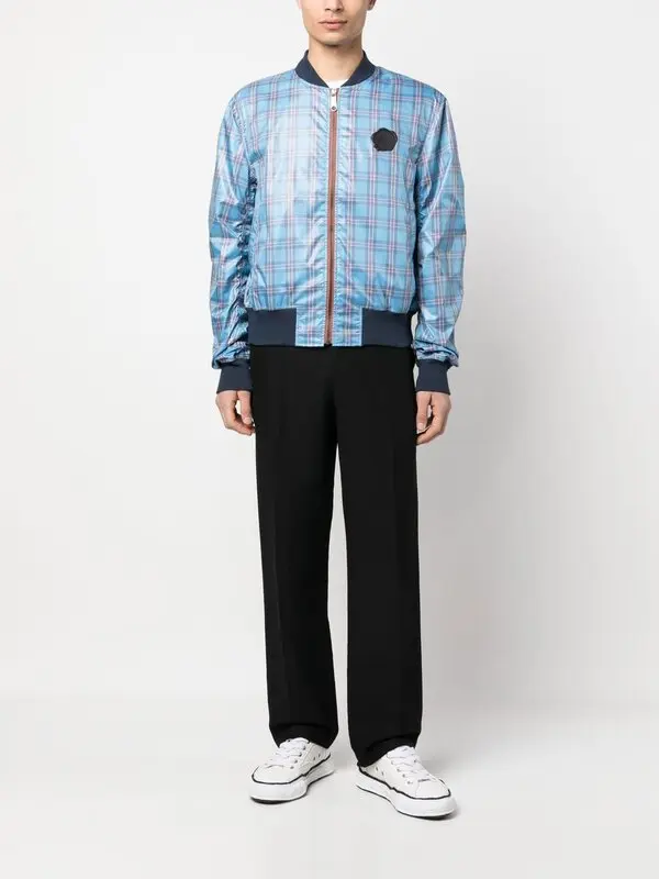 Viktor & Rolf Logo-detail Tartan-check Bomber Jacket