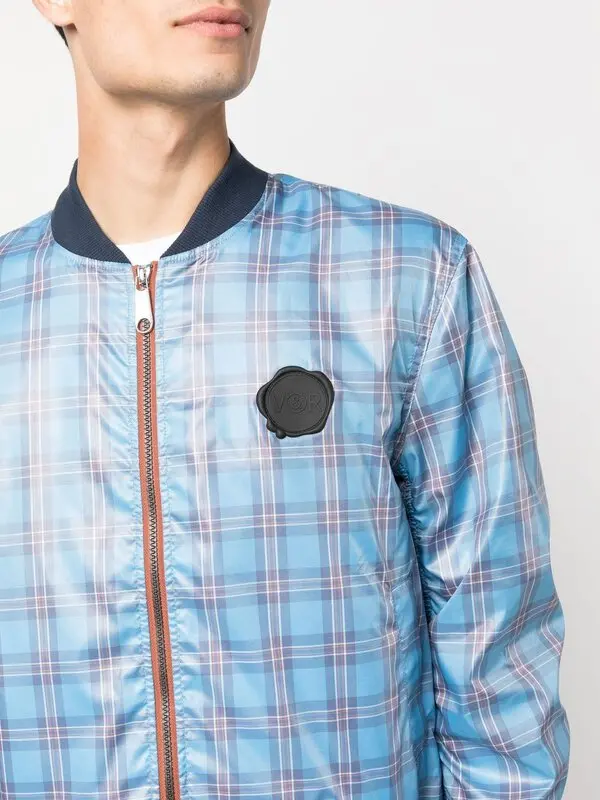 Viktor & Rolf Logo-detail Tartan-check Bomber Jacket