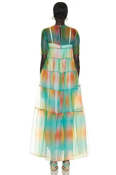 Staud Hyacinth Dress In Blue In Multi Aura - 69% Off | Editorialist