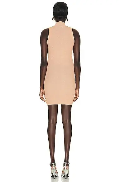 DIESEL® Sleeveless Mock Neck Mini Dress In Tan