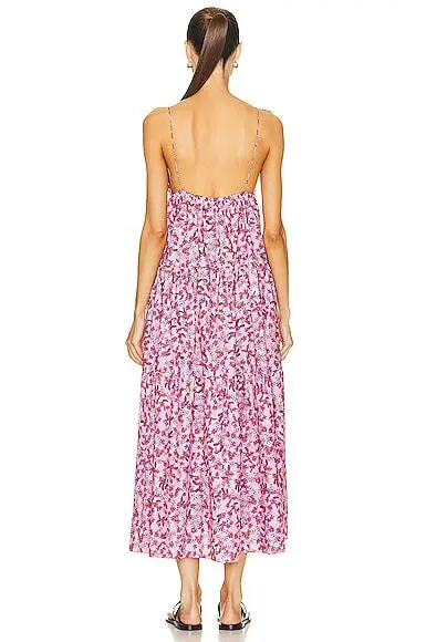 Matteau Triangle Tiered Sundress In Pink