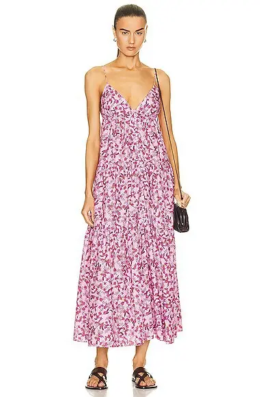 Matteau Triangle Tiered Sundress In Pink