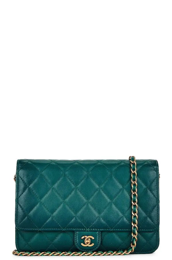 Chanel Lambskin Wallet On Chain In Dark
