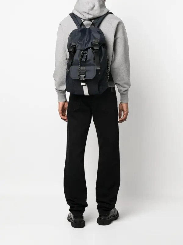 A.p.c. Treck Logo-patch Backpack - Blue