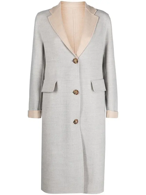 Eleventy Two-tone Wool Coat