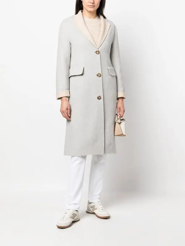 Eleventy Two-tone Wool Coat