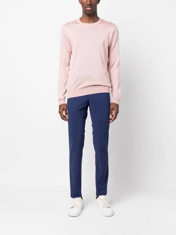 Fedeli Ribbed Crew Neck Jumper - Pink