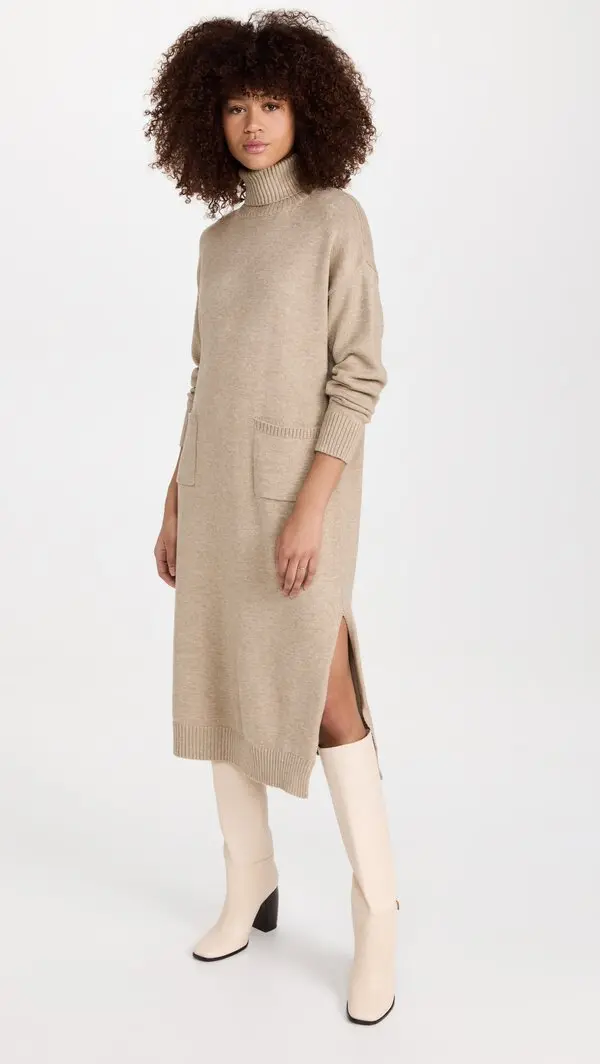 Line & Dot Rianne Sweater Dress In Beige - 50% Off | Editorialist