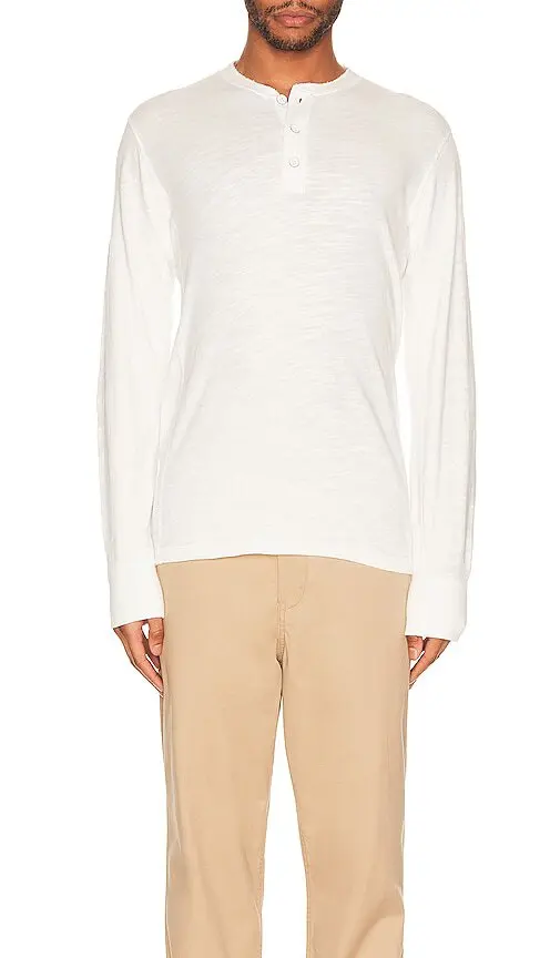 Rag & Bone Classic Henley - White