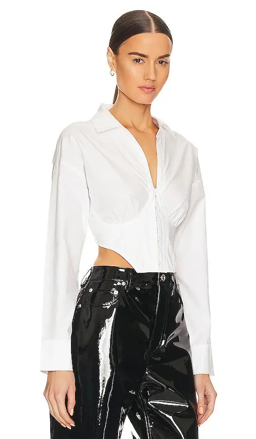 Steve Madden Stassi Cropped Corset Shirt